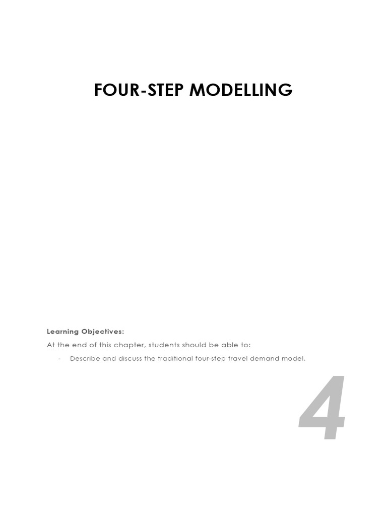 Four-Step Travel Demand Modeling Guide | PDF | Applied Mathematics