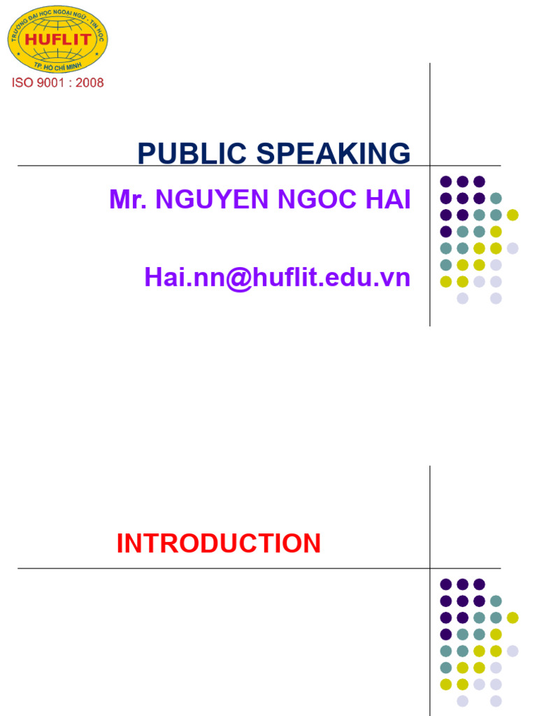 (Print SV) - PS - Introduction | PDF | Public Speaking | Information