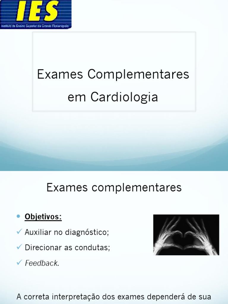 Exames Complementares Cardiologia | PDF | Coração | Ecocardiografia
