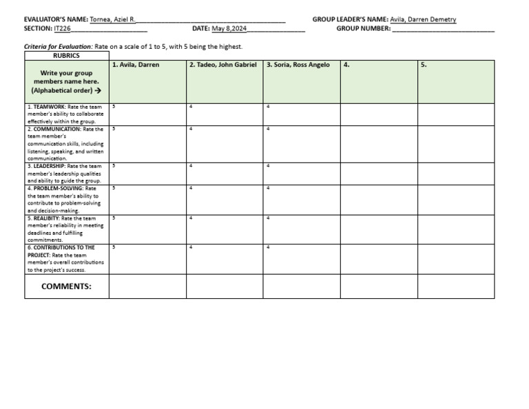 MNSTDEV Evaluation Form | PDF | Business