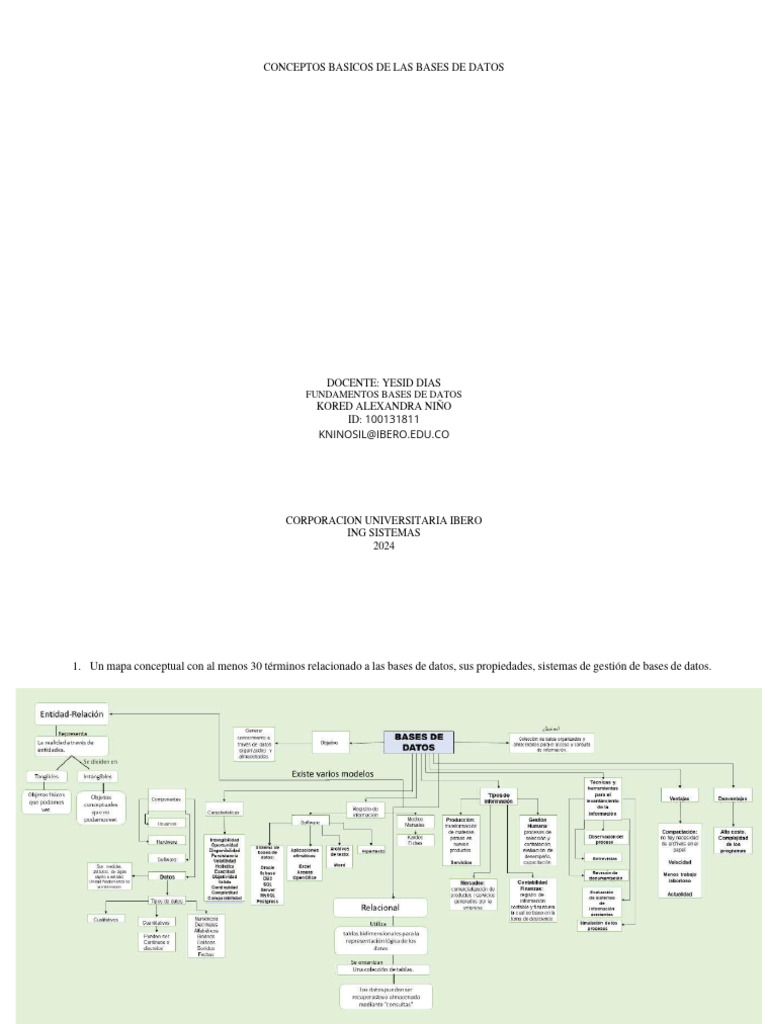 Actividad 1 Conceptos Basicos de Bases de Datos | PDF | Mongo Db | Bases de datos