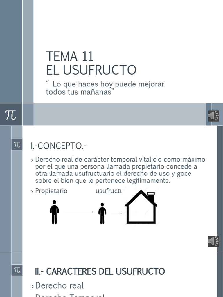 Usufructo: Concepto y Características | PDF