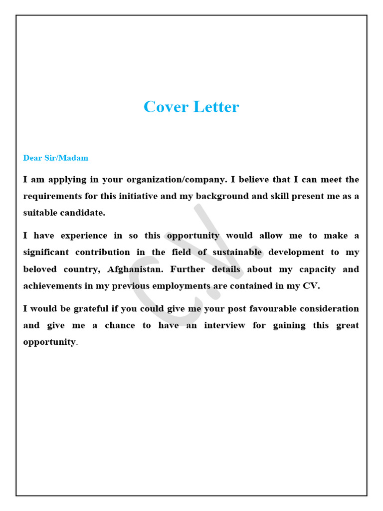 Nasim CV With Cover Letter | PDF | Health Care | Medicine