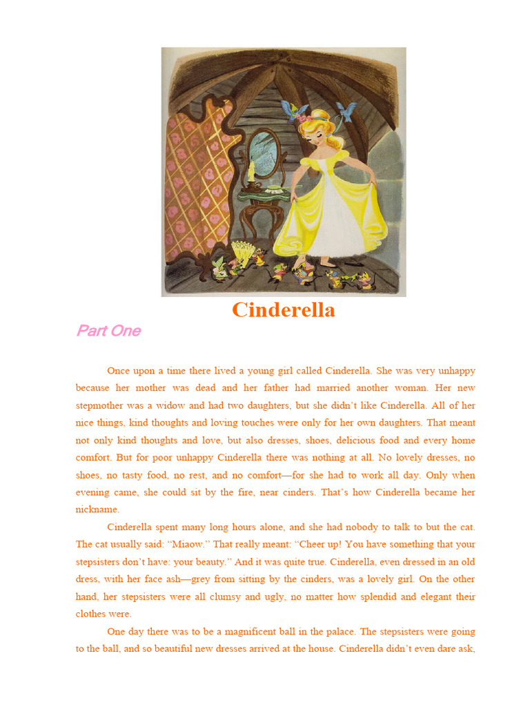 Cinderalla Part 1 Pdf Cinderella Verb