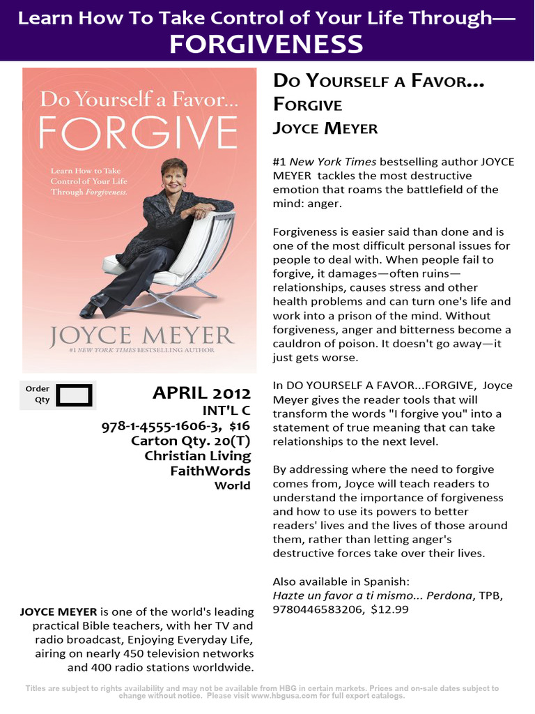 Do Yourself A Favor Forgive | PDF | Forgiveness | Social Psychology