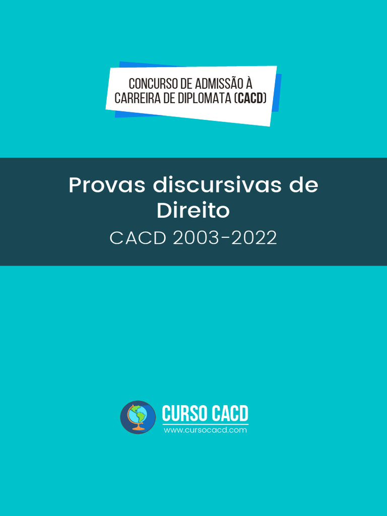 Provas Discursivas de Direito CACD 2022 | PDF | Constituição | Tribunal ...