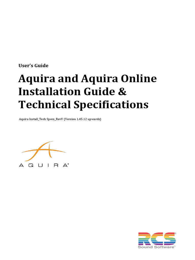 Aquira & Aquira Online Install Guide and Tech Specs - RevV | PDF | Microsoft Sql Server ...