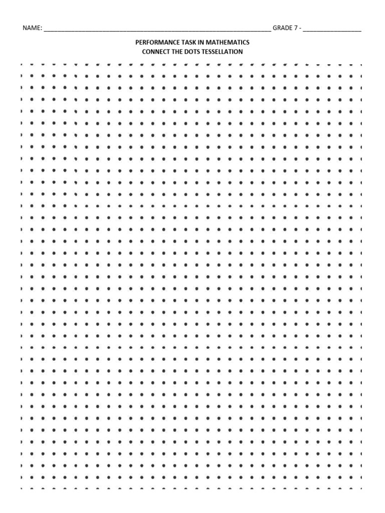 Grade 7 Math: Dot Tessellation Task | PDF | Computers