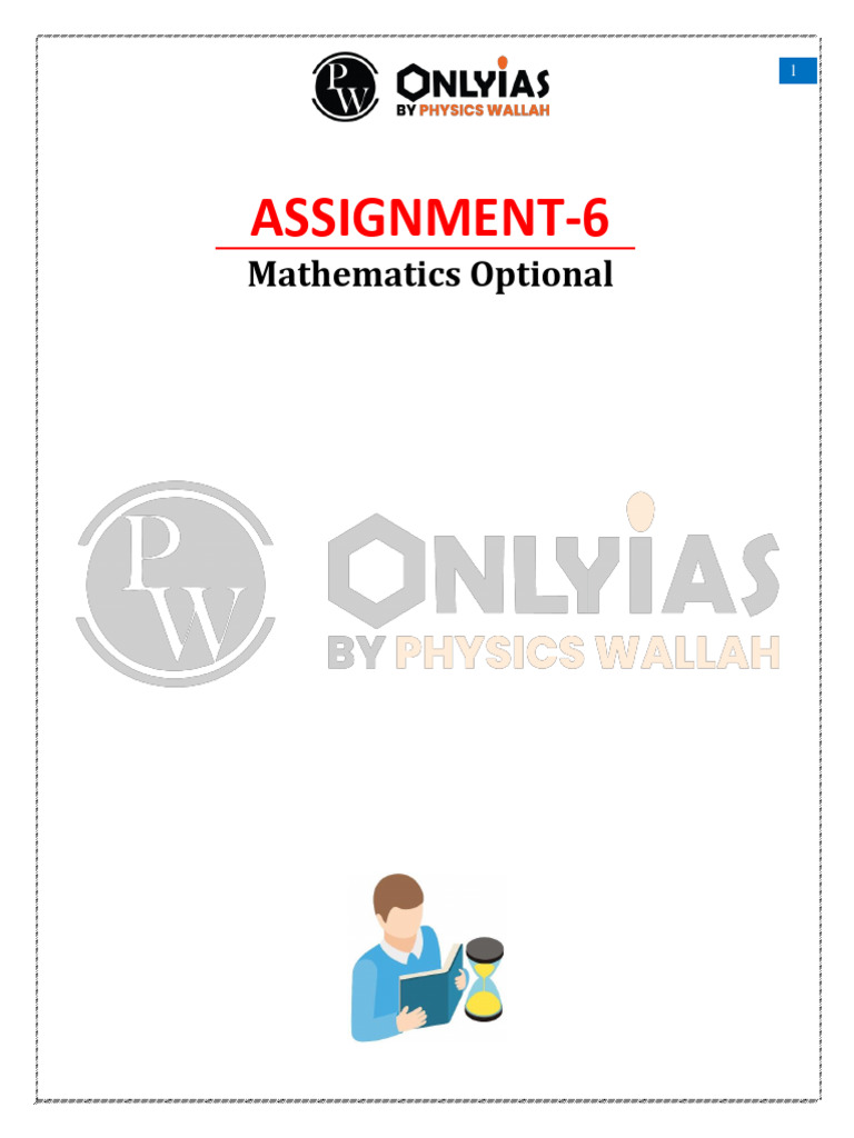 Assignment 06 UPSC Mathematics Optional 2024 (Hinglish) - Not | PDF | Curvature | Abstract Algebra