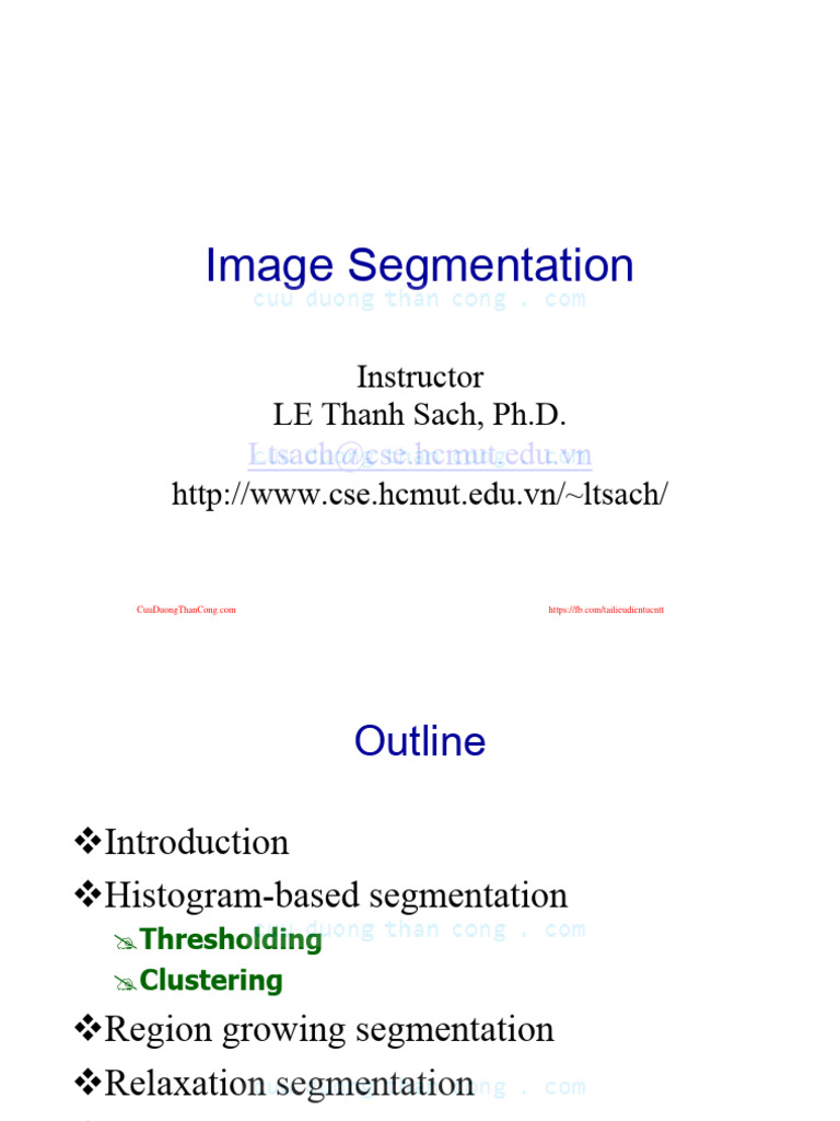 Xu-Ly-Anh - Le-Thanh-Sach - Adip - Segmentation - (Cuuduongthancong - Com) | PDF | Image ...