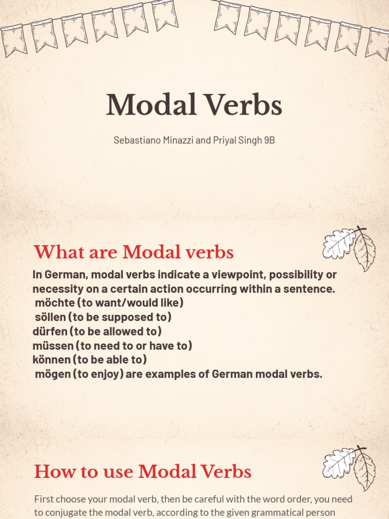 German Model Verbs | PDF | Verb | Syntax