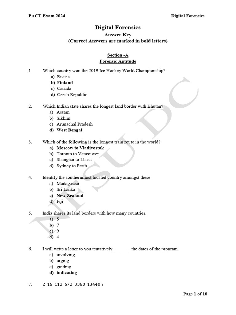 FACT Digital Forensics QP | PDF | Computer Network | Virtual Private ...