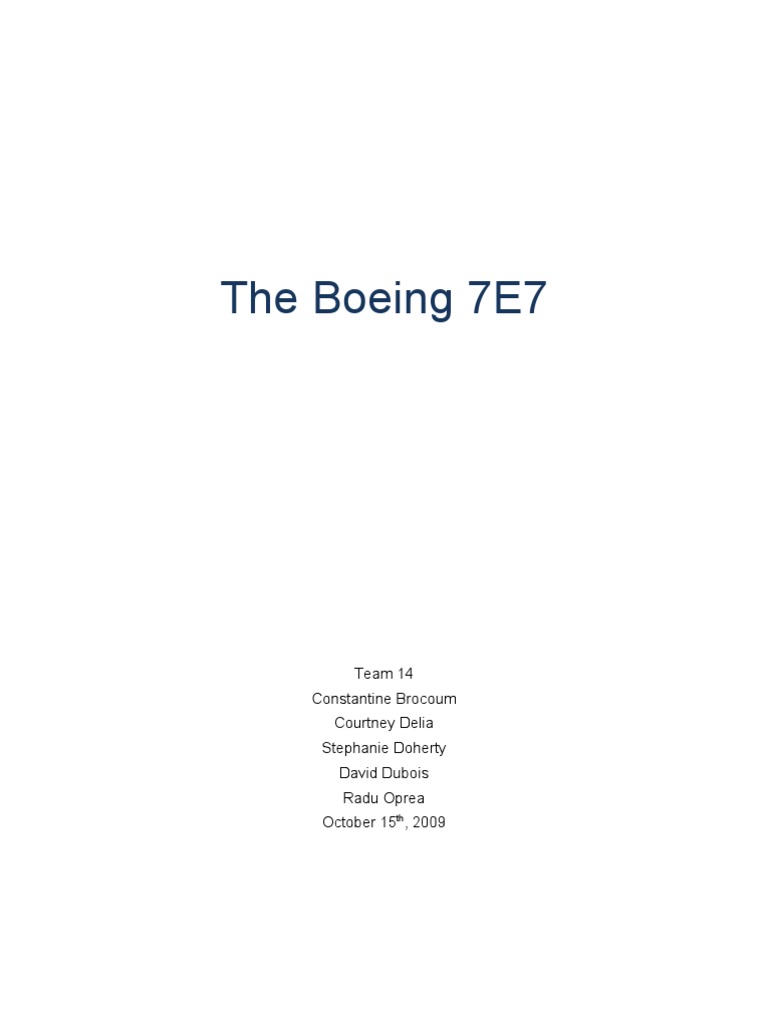 Boeing 7E7 Project Financial Analysis | PDF | Cost Of Capital | Beta ...