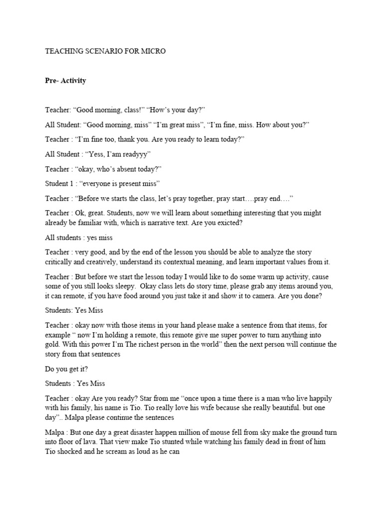 Teaching Scenario Revisi | PDF