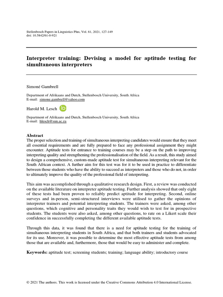 Devising A Model For Apptitude Testing | PDF | Language Interpretation ...