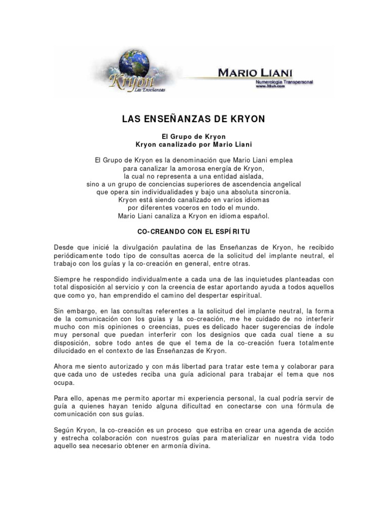 Las Ensenanzas de Kryon | PDF