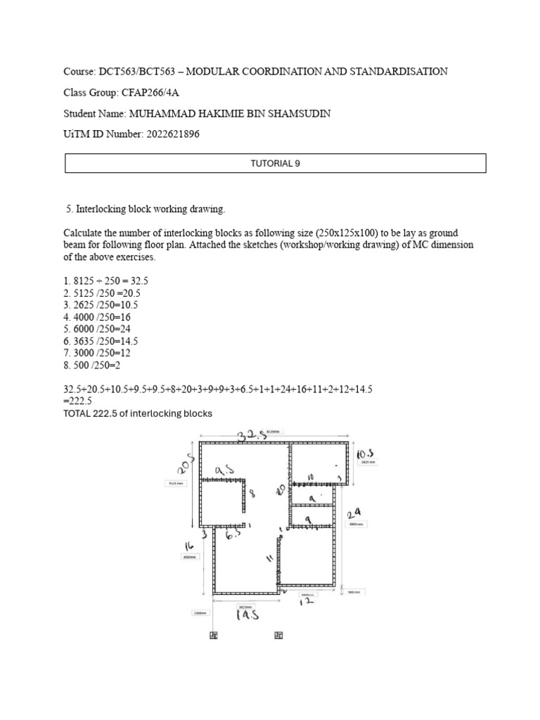 Interlocking Block Working Drawing | PDF | Technology & Engineering