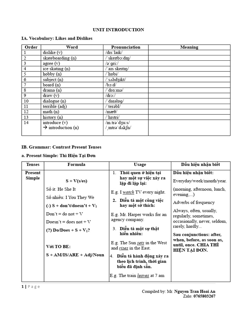 G10-Unit-Introduction-1-2 - Ver 1.0 | PDF