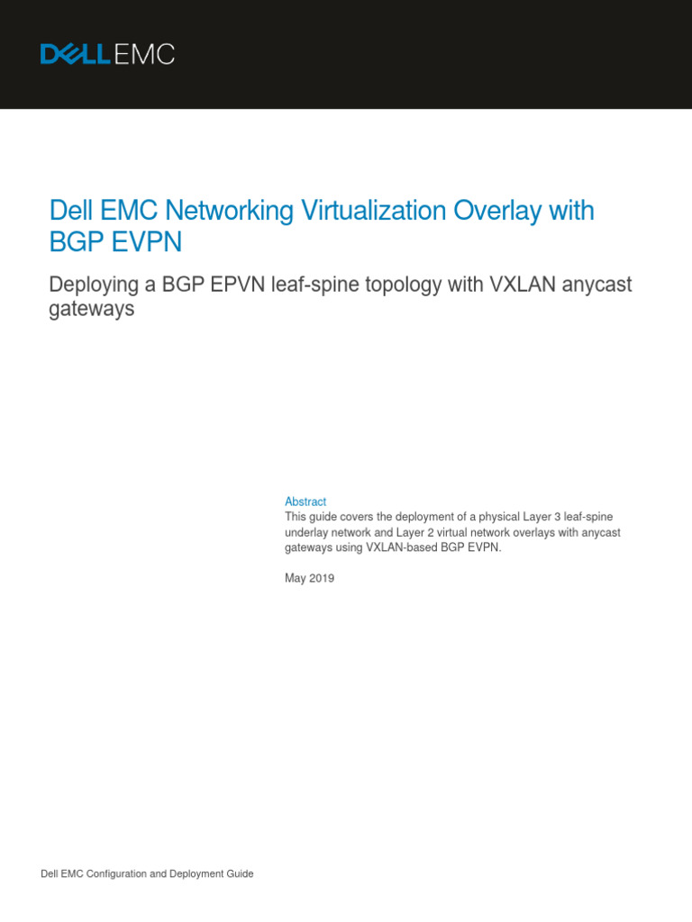 Common Nvo With BGP Evpn | Download Free PDF | Computer Network | Networking Standards