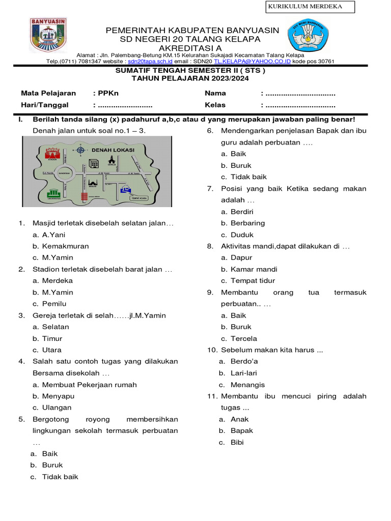 STS PPKN Kelas 1 | PDF