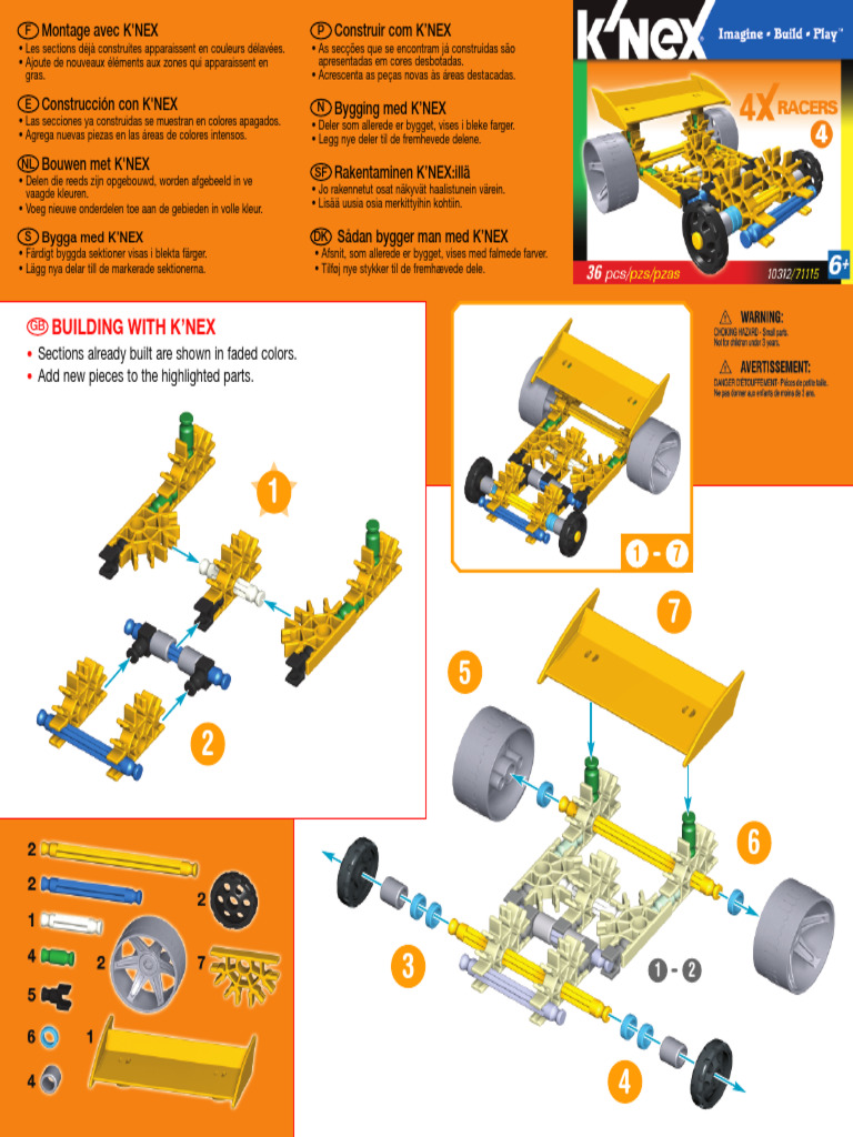 Carrito Pieza Cola Knex | PDF
