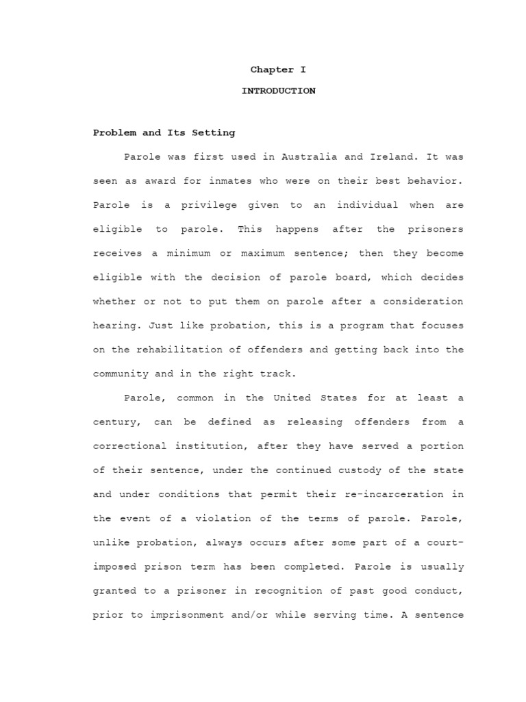 Effectiveness of Parole Rehabilitation Programs | PDF | Parole | Recidivism