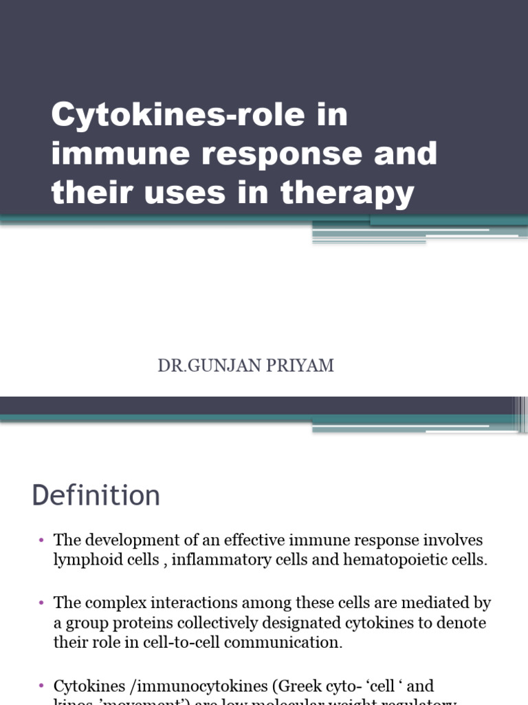 Cytokines in Immune Response Therapy | PDF | Interferon | Cytokine