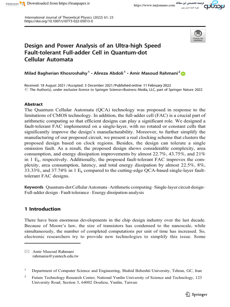 design-and-power-analysis-of-an-ultra-high-speed-fault-tolerant-full