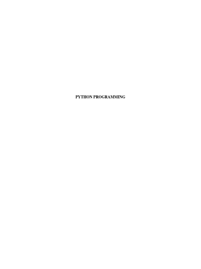 Programming In Python I Unit Pdf Parameter Computer Programming