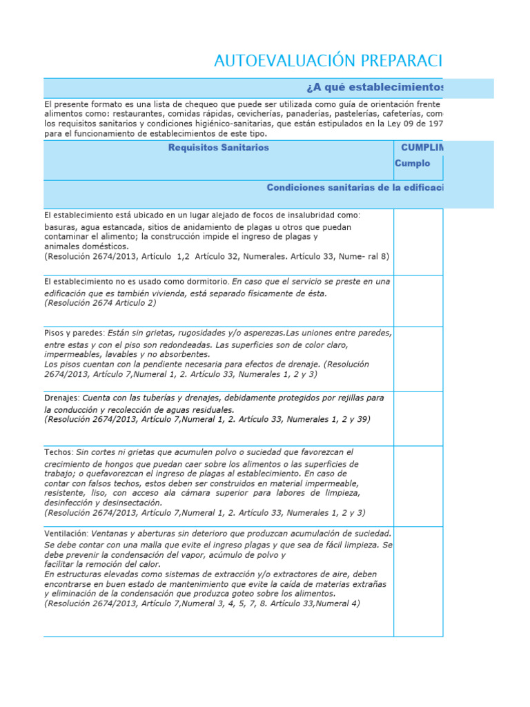 Autoevaluaci N Preparaci N de Alimentos | PDF | Alimentos | Agua
