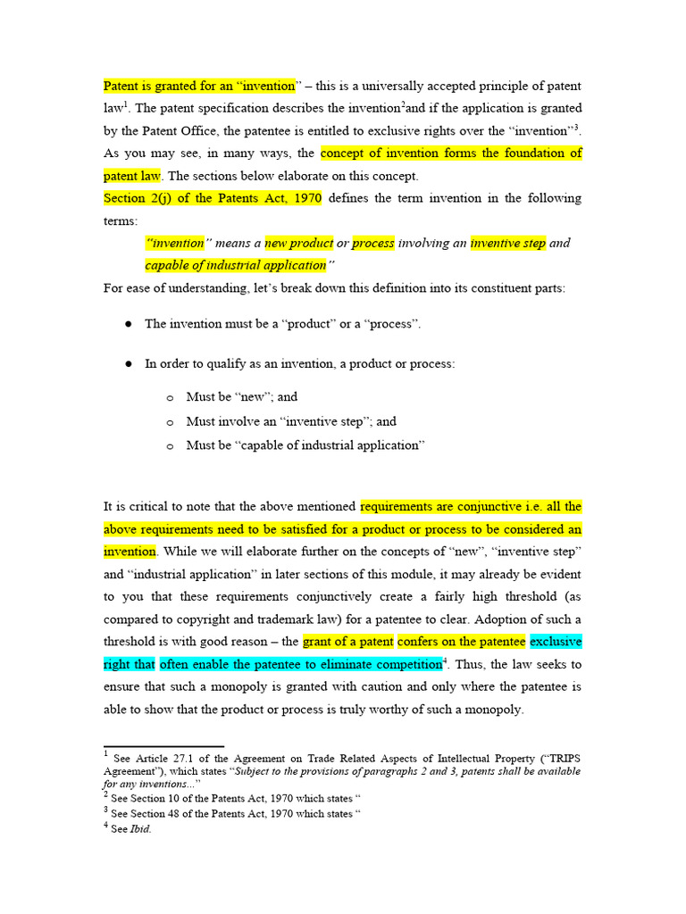 Patents Invention | Download Free PDF | Prior Art | Patent