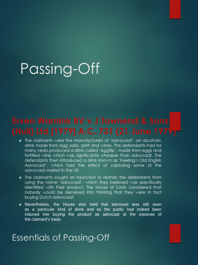 Passing-Off and Remedies For Trademark | PDF | Trademark | Domain Name
