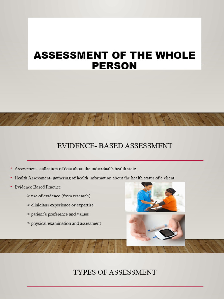 Assessment of The Whole Person | PDF | Medical Diagnosis | Physical ...
