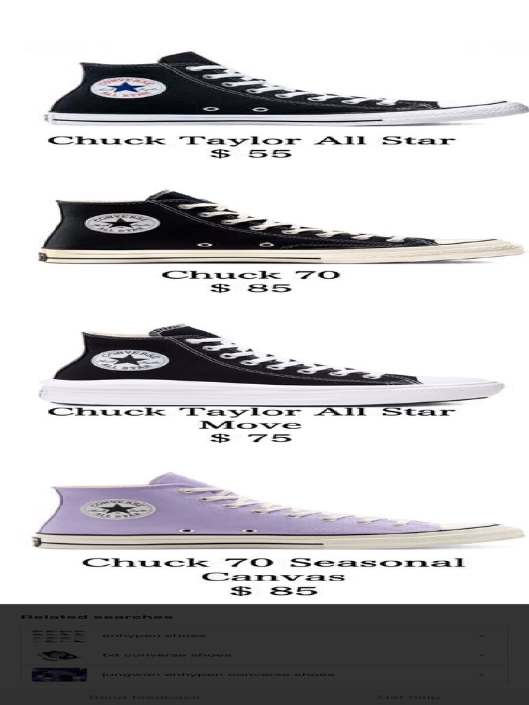 Enhypen Converse Shoes - Google Search | PDF | Sneakers | Softlines ...