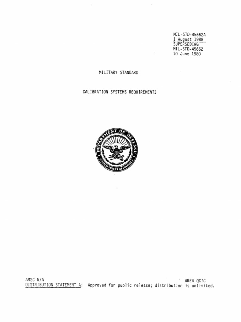 MIL-STD-4566ZA 1 August 1988 SUPERSEDING MIL-STD-45662 ... | PDF ...