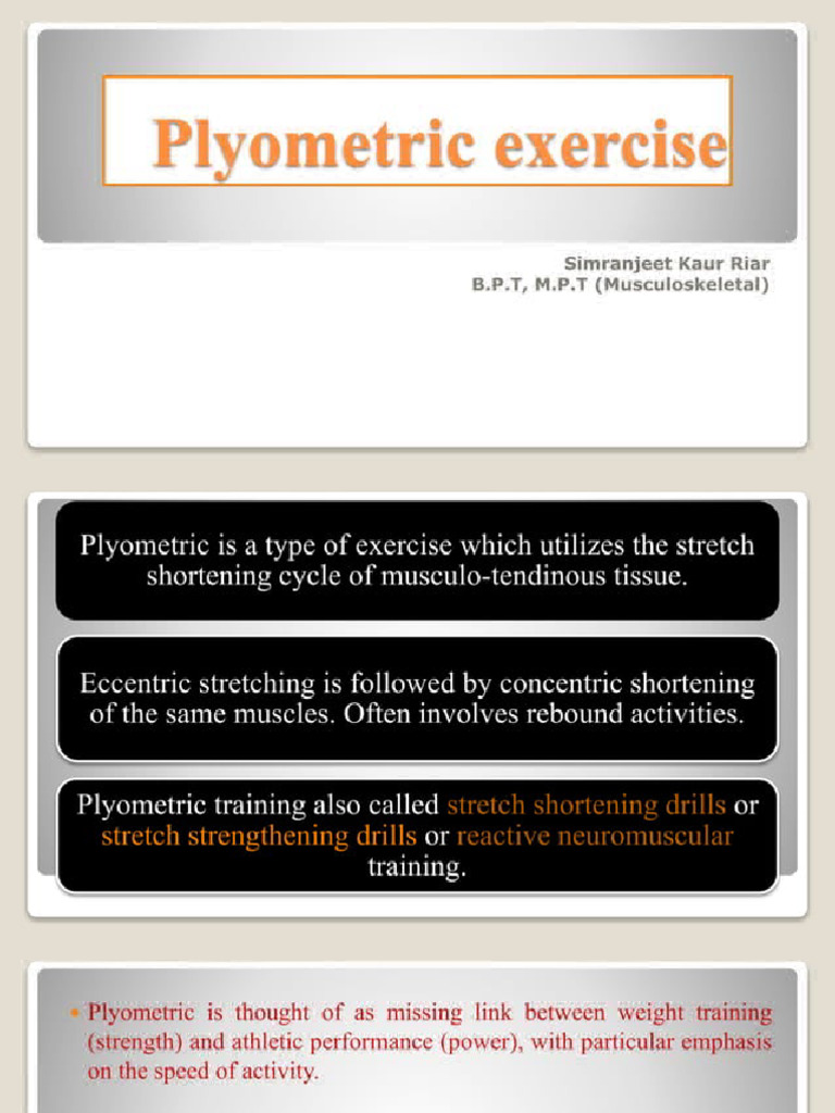 Plyometric Exercises | PDF
