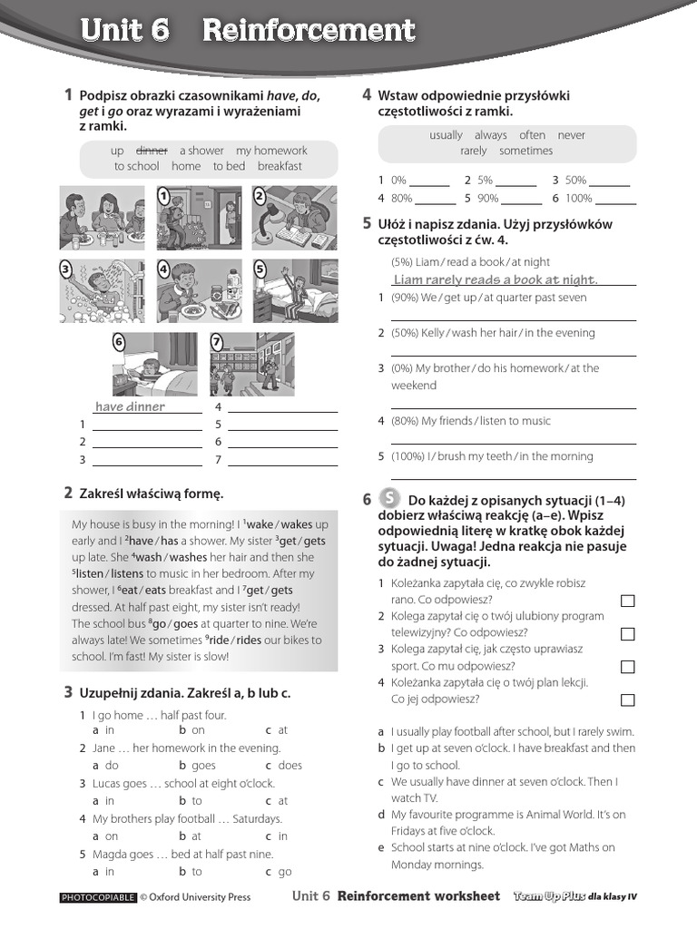 Unit 6 Reinforcement Activities | PDF | Eating Behaviors Of Humans | Meal