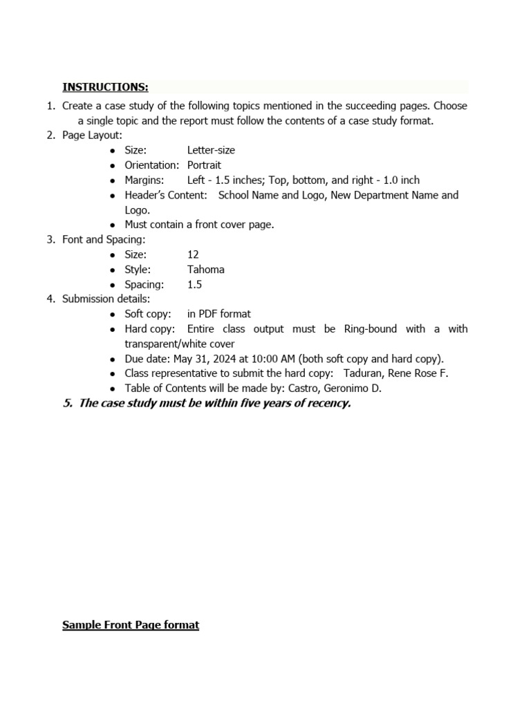 Sample Format | PDF | Data | Data Analysis