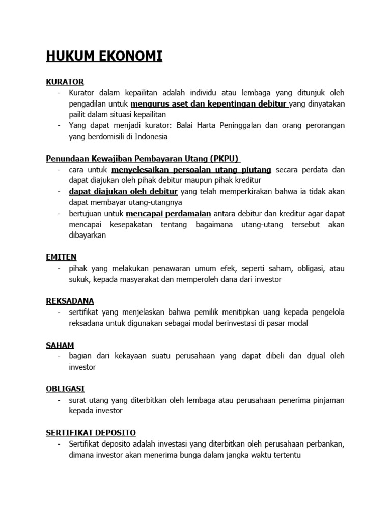 Rangkuman Teori Hukum Perusahaan | PDF