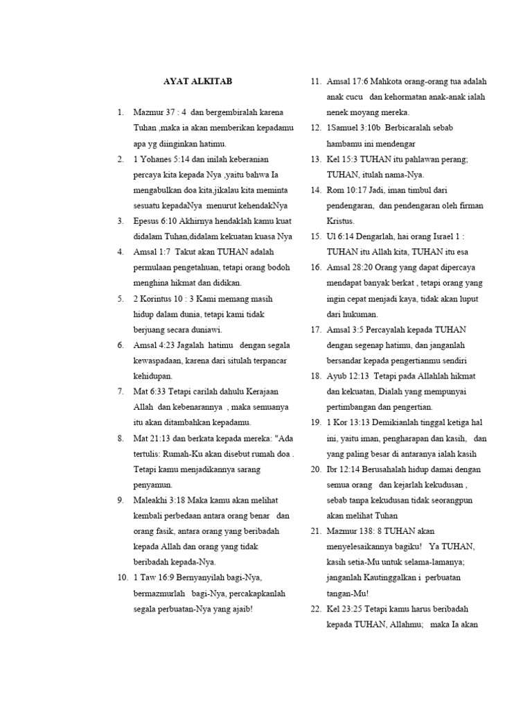 Ayat Alkitab | PDF