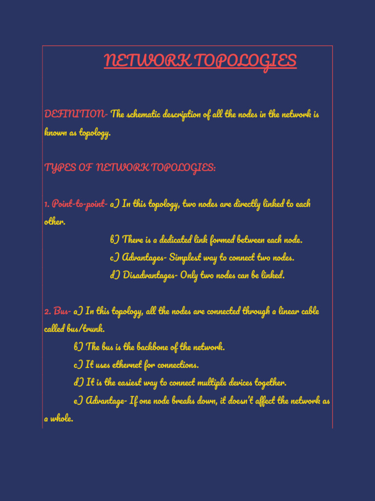 Network Topology | PDF | Computer Networking | Computer Science