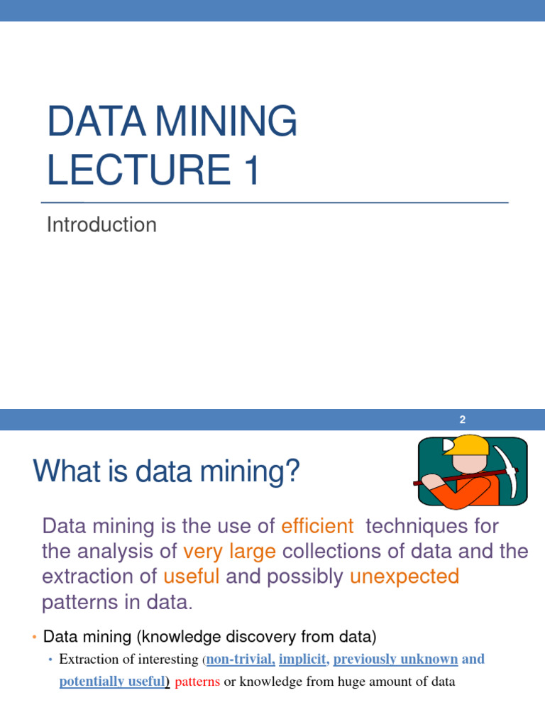 Datamining-Lect1 2 | PDF | Data Mining | Probability Distribution