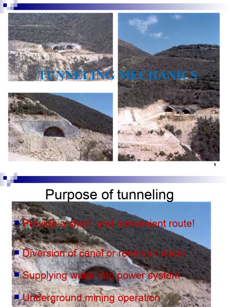 Tunnels Mechanics Modified | PDF | Tunnel | Geology