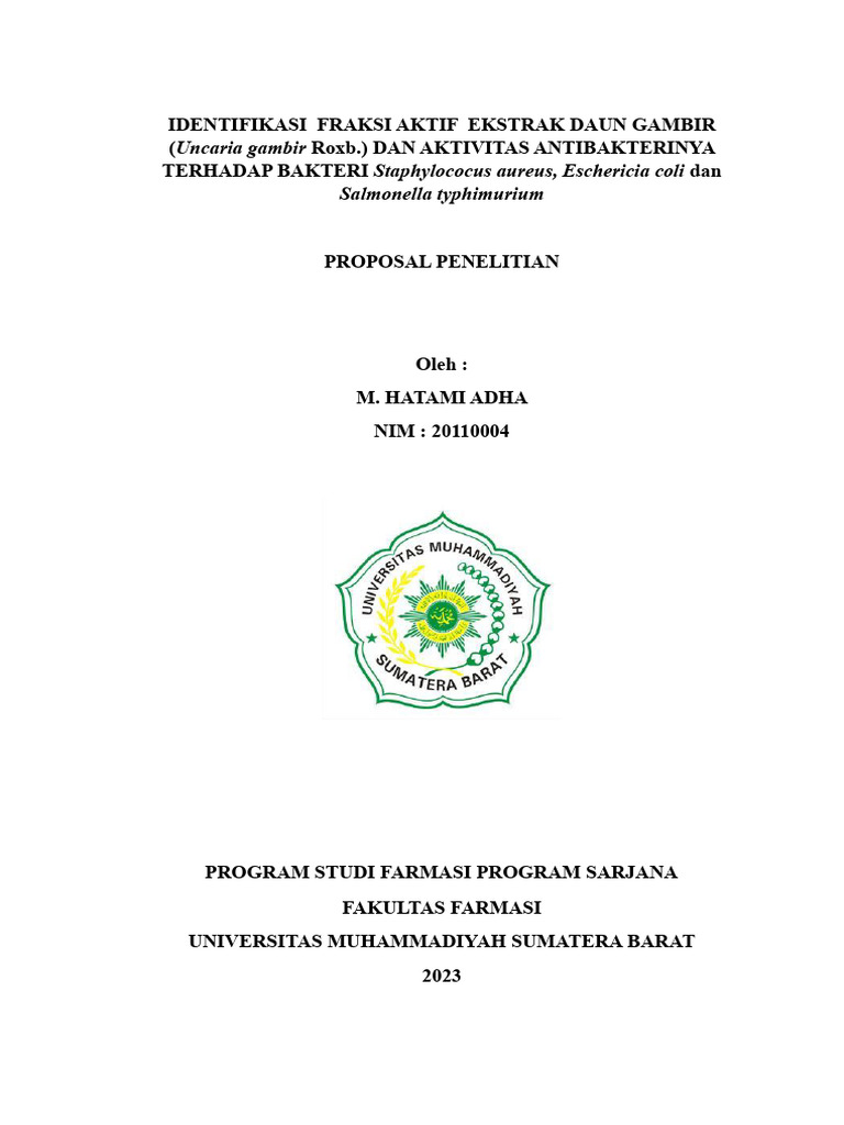 PROPOSAL PENELITIAN Tami 2 | PDF