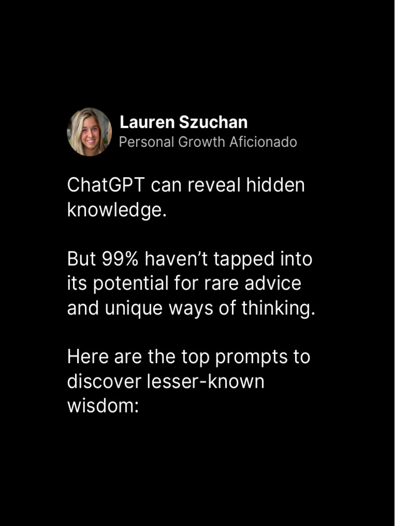 Top GPT Prompts To Discover Lesser-Known Wisdom-2 | PDF | Personal ...
