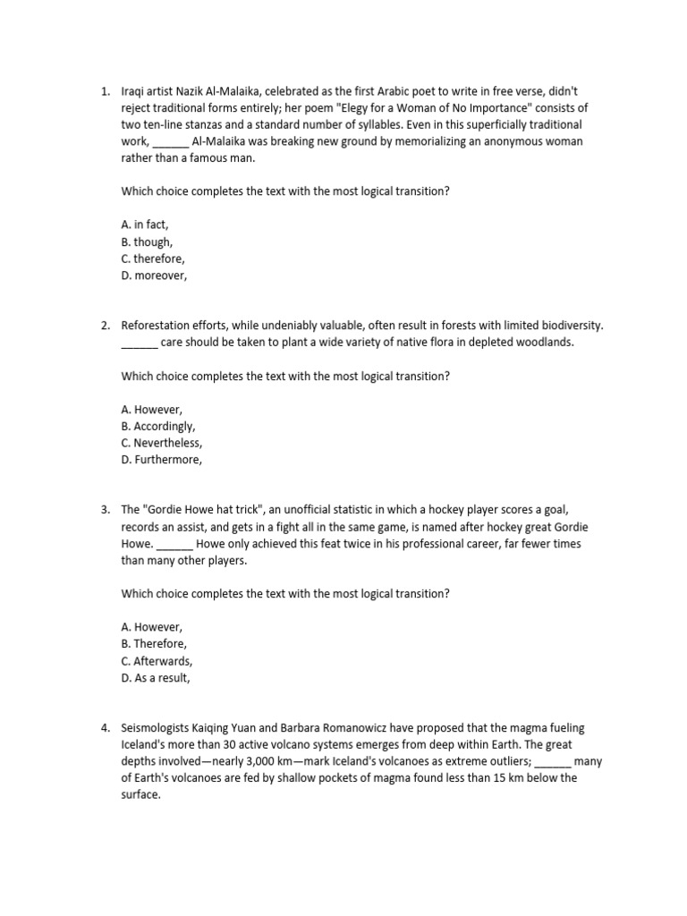 Transition Questions | PDF | Biogeography | Recycling