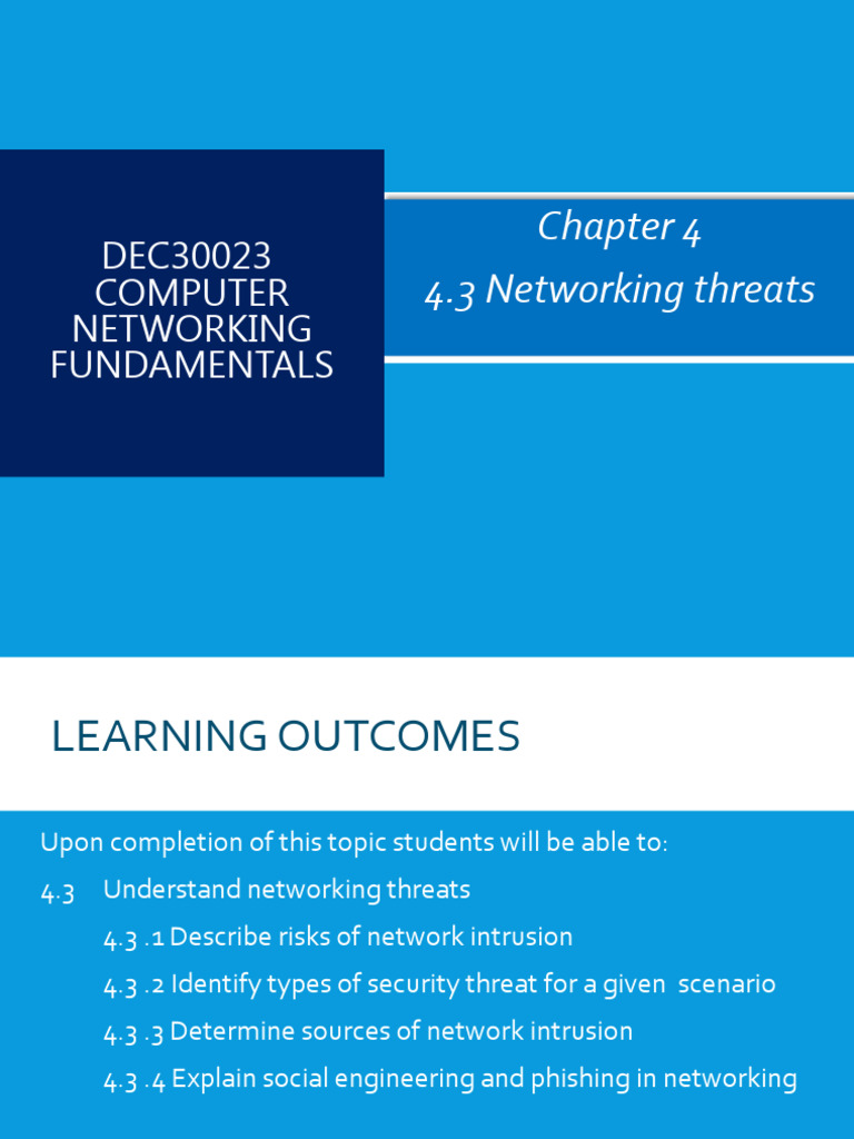 Chapter4 - Basic Security | PDF | Denial Of Service Attack | Phishing