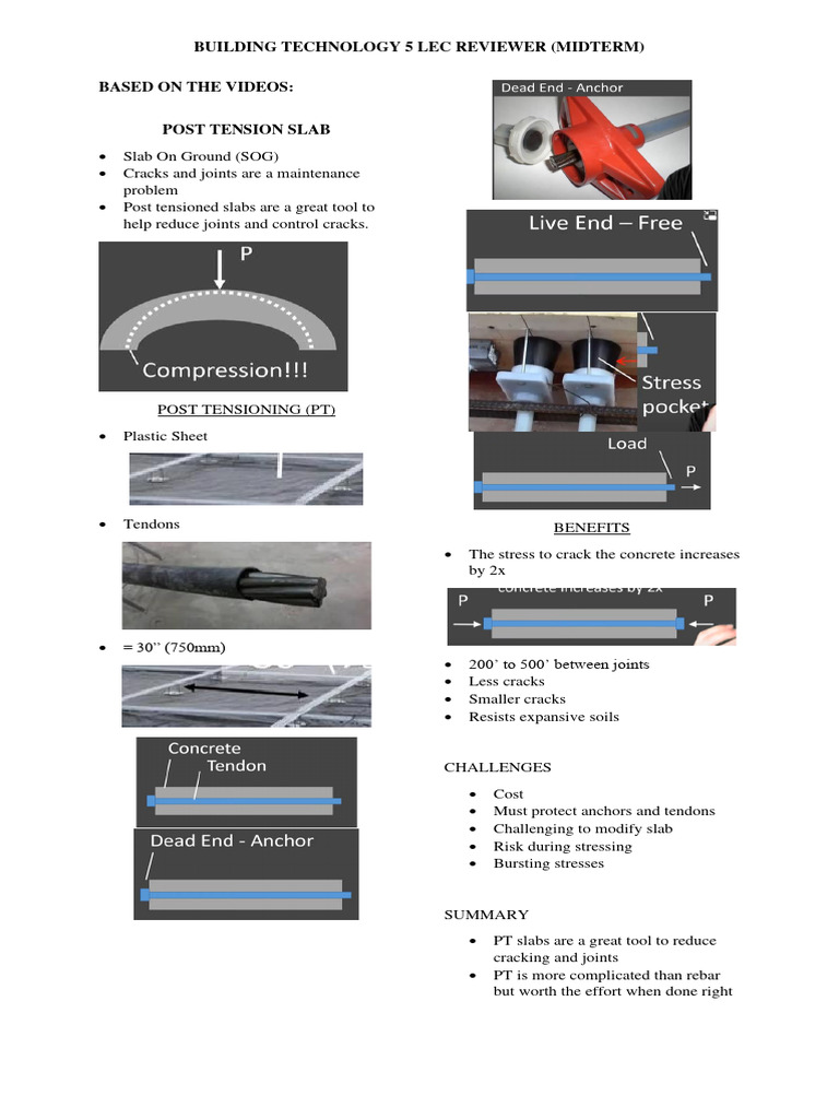 Bt5 Lec Midterm | PDF | Prestressed Concrete | Beam (Structure)