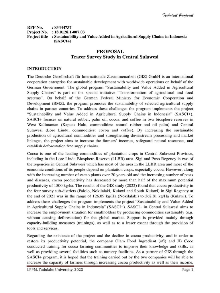 2 Technical Proposal - LPPM Untad 1 | PDF