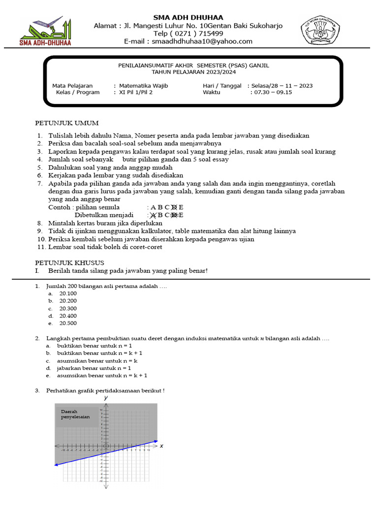 Matematika Wajib Kelas 11 | PDF